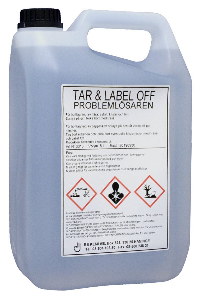 Tar & Label off - BS Kemi